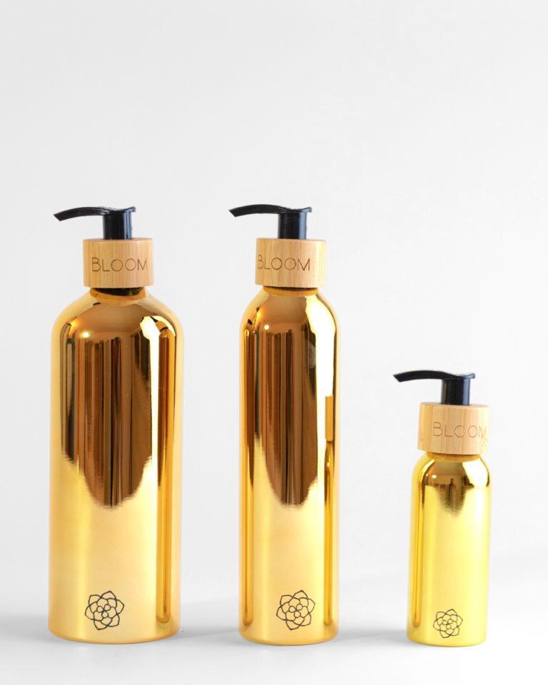 BLOOM Refillable Forever-Bottles - Gold Chrome