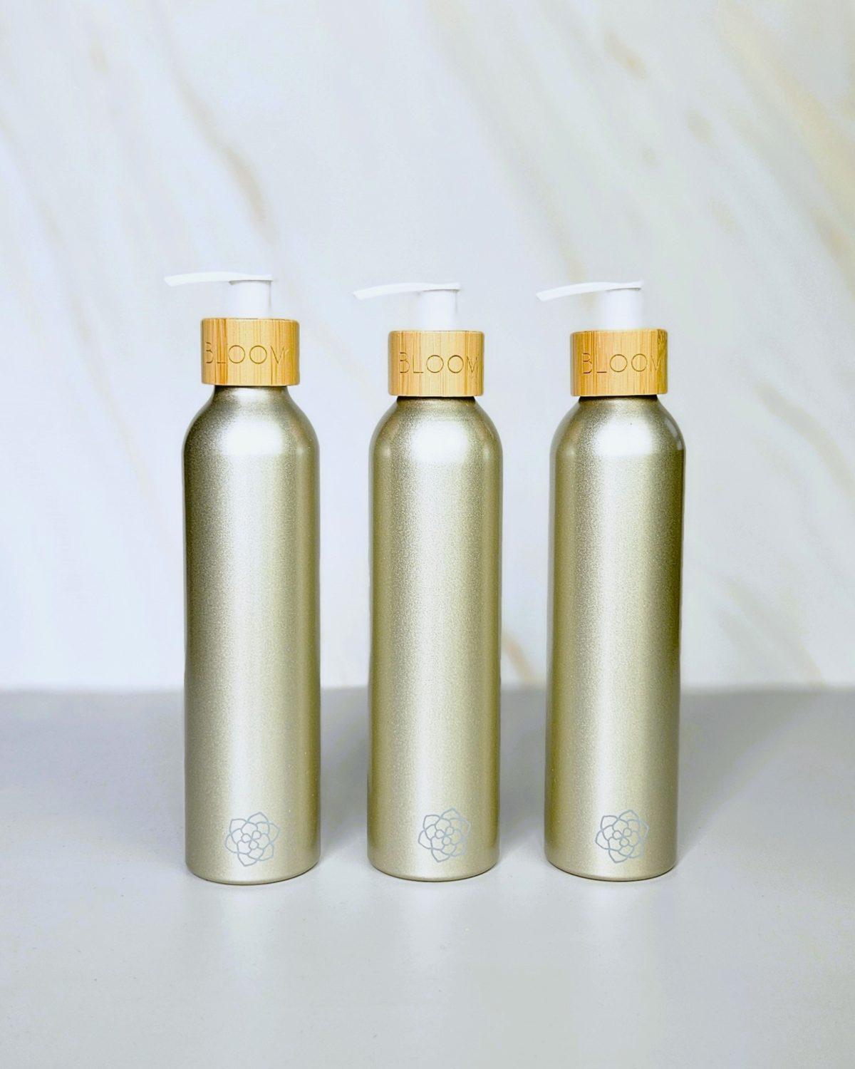 BLOOM Refillable bathroom dispenser - Metallic Green